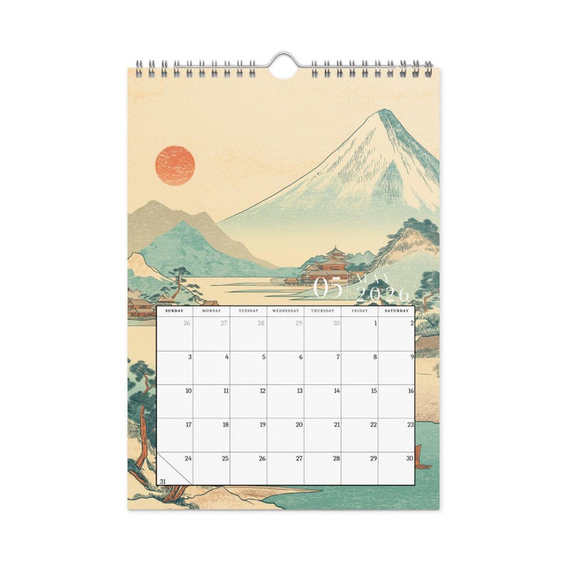 2026 Japanese Wall Calendar: Minimalist Monthly Planner - Etsy