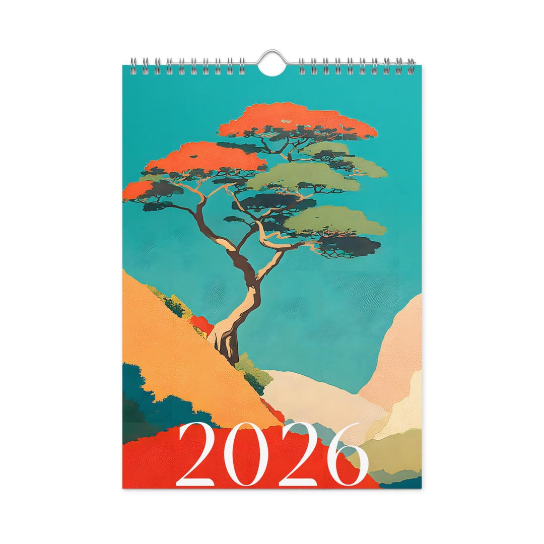 2026 Japanese Wall Calendar: Minimalist Monthly Planner - Etsy