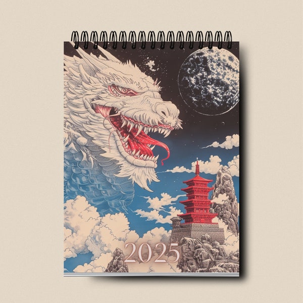 2025 Dragon Printable Calendar - Etsy