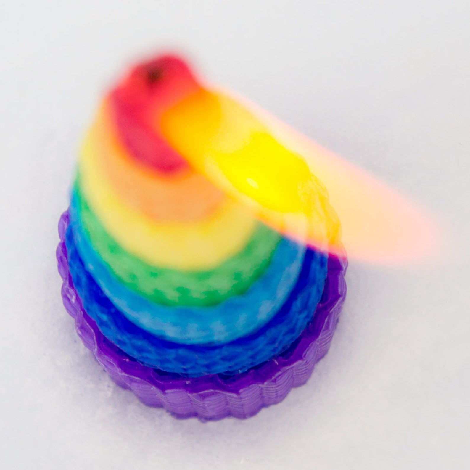 Rainbow Beeswax Taper Candle, 6" - Etsy