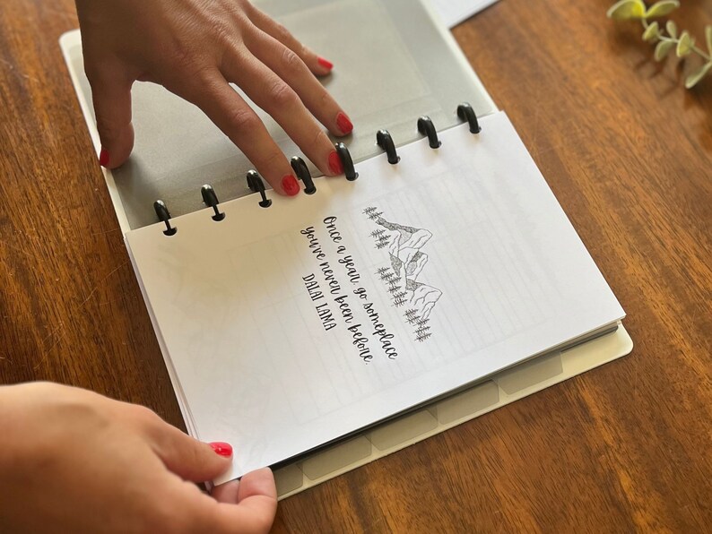 Printable Travel Itinerary and Journal for Junior Discbound Notebook ...