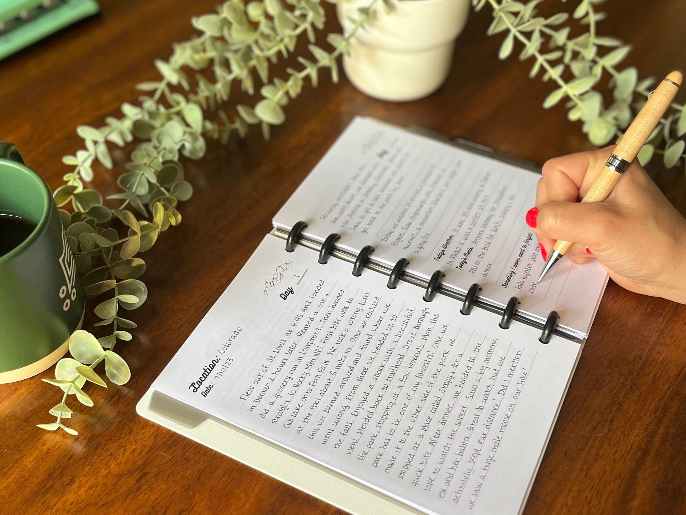 Discbound Printable Journal Pages. Additional 6 Day Journal Inserts ...