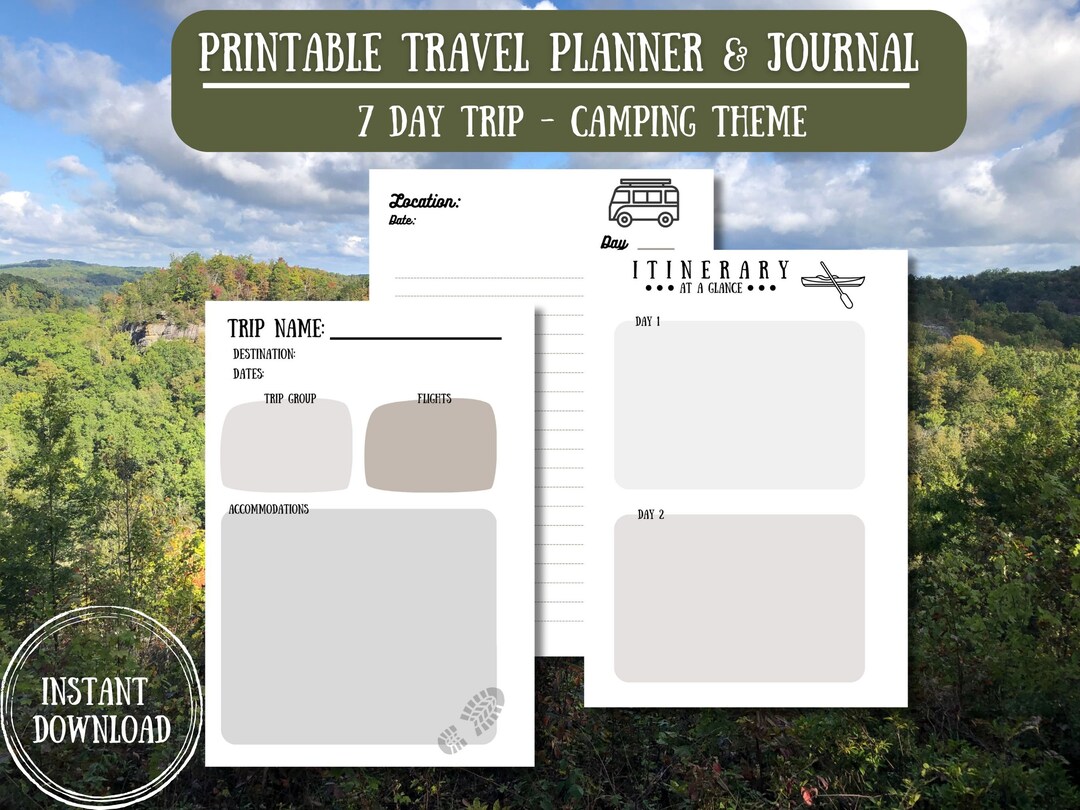 Discbound Printable Travel Planner and Journal. Instant PDF Download ...