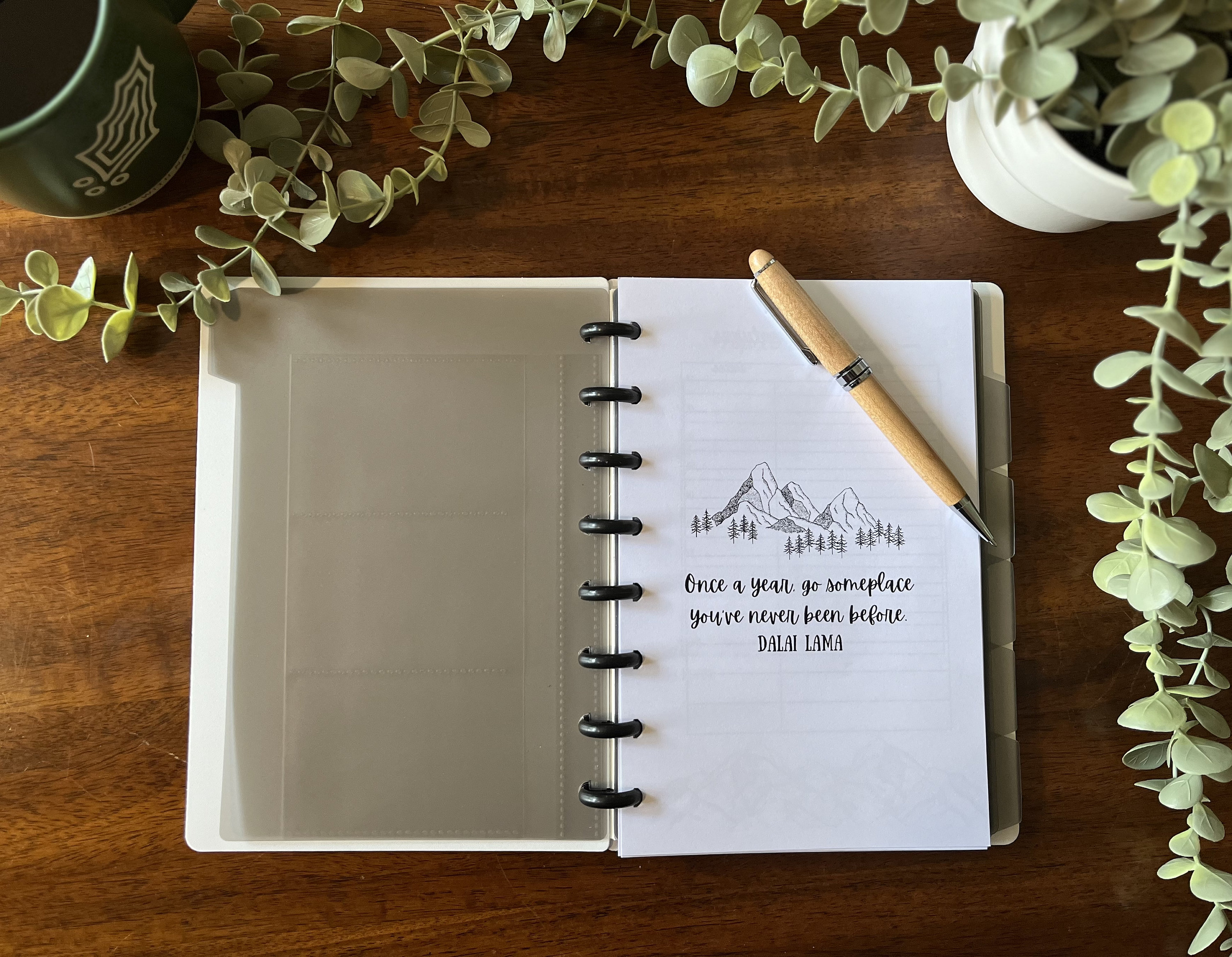 Travel Itinerary and Journal Inserts for Junior Discbound Notebook 8 ...