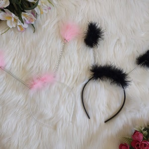 Black Feather Antenna Headband - Ladybug, Bumble Bee, Monarch Butterfly ...