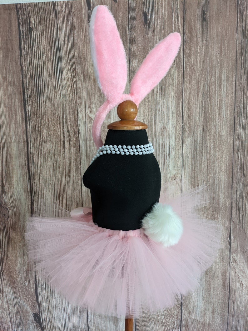Pink Bunny Tutu Set Girls Easter Bunny Ears and Tail Pink Tutu | Etsy