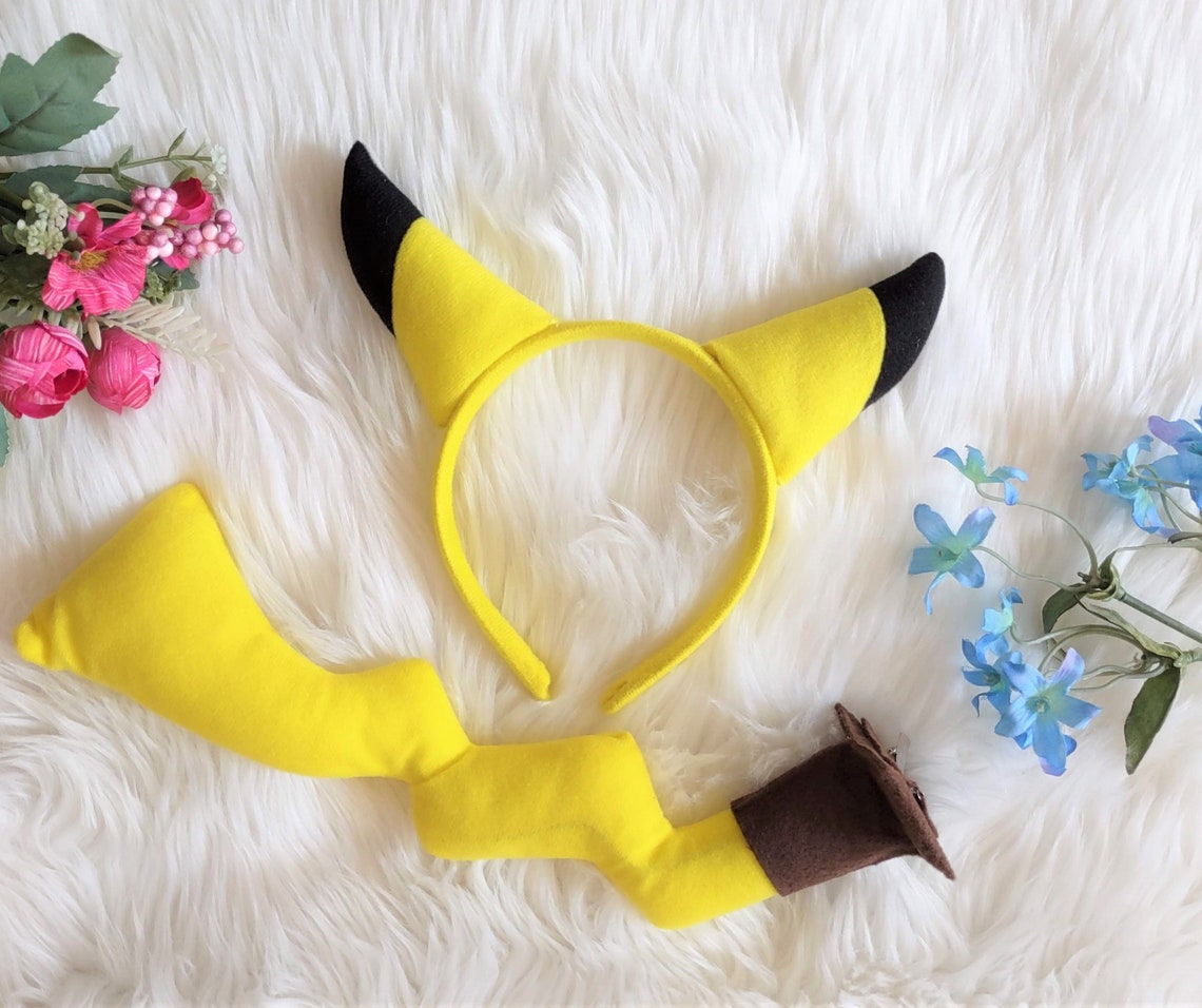 Girls Pocket Monster Pika Costume Accessories Headband Ears - Etsy