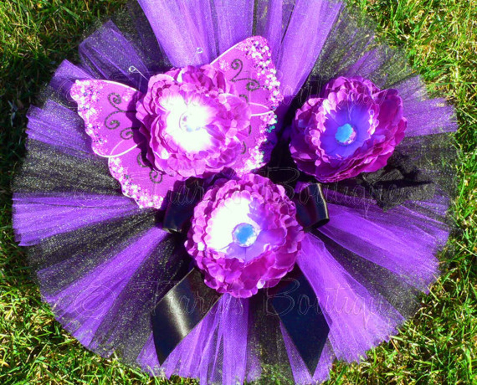 Baby Tutu Butterfly Wings Purple Black Tutu Set Birthday - Etsy
