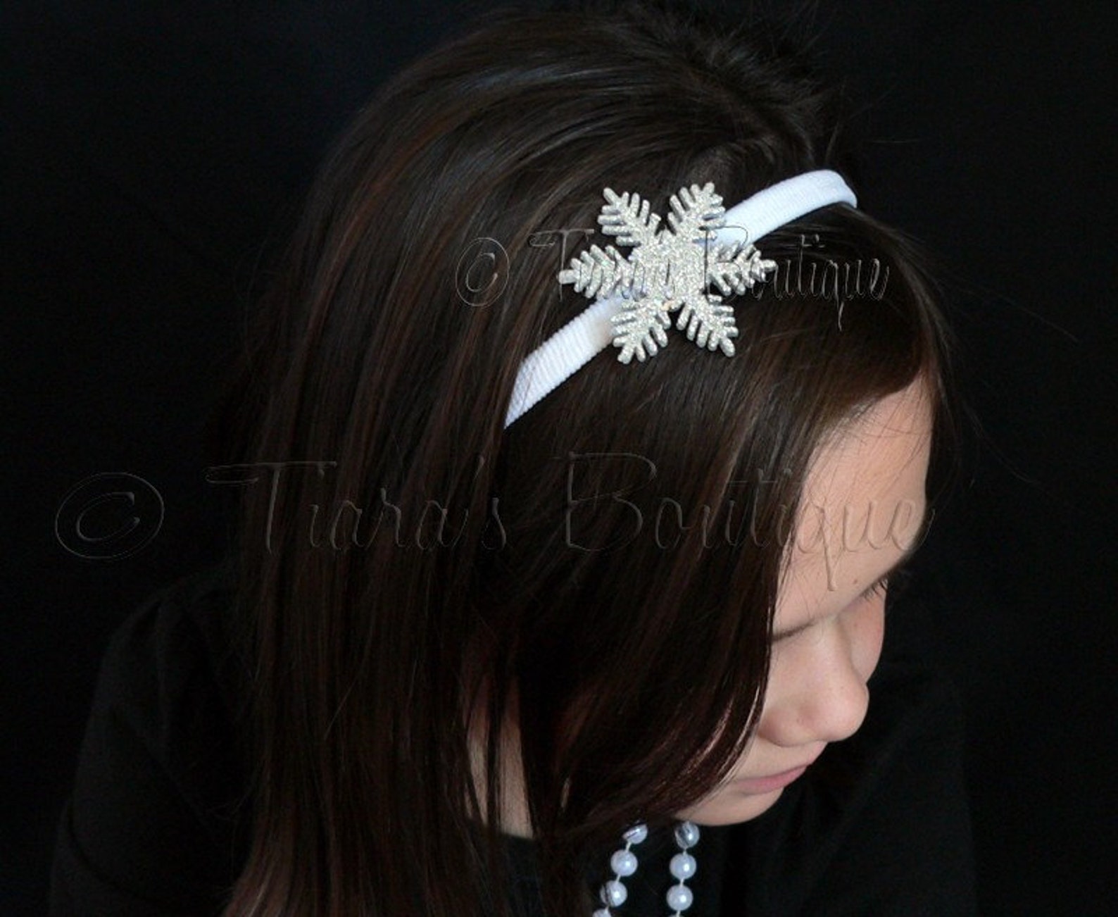 Snow Angel Snowflake Headband White Headband With Silver - Etsy