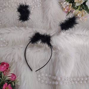 Black Feather Antenna Headband - Ladybug, Bumble Bee, Monarch Butterfly ...