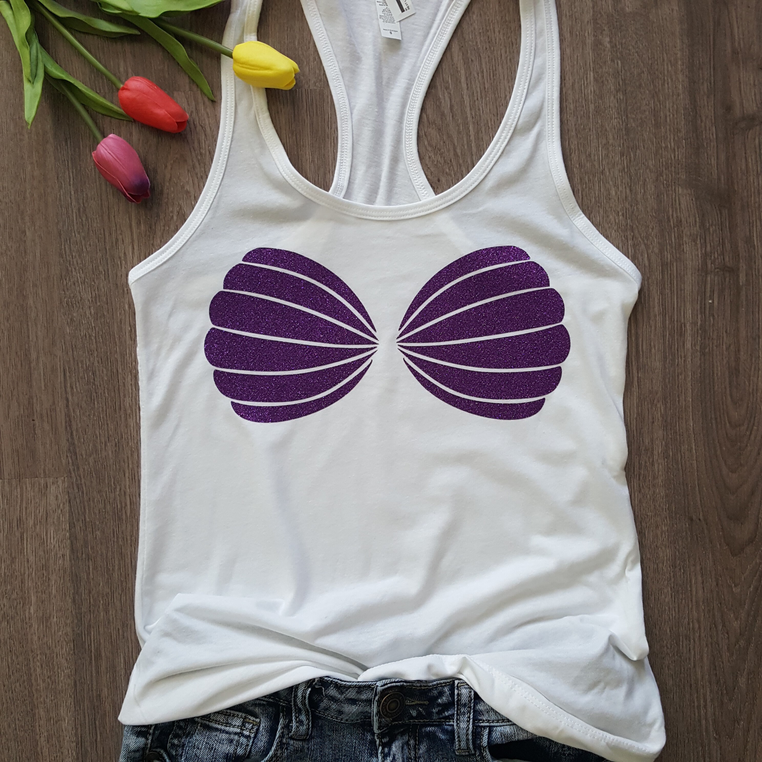 DIY Mermaid Shirt Mermaid Seashell Bra Top 1 set of Sea - Etsy.de