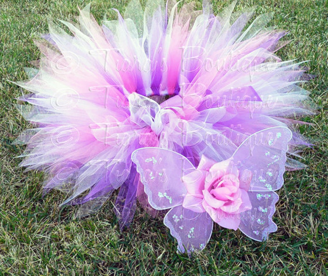 Baby Tutu Butterfly Wings - Purple Pink Lavender Tutu Set - Berry ...