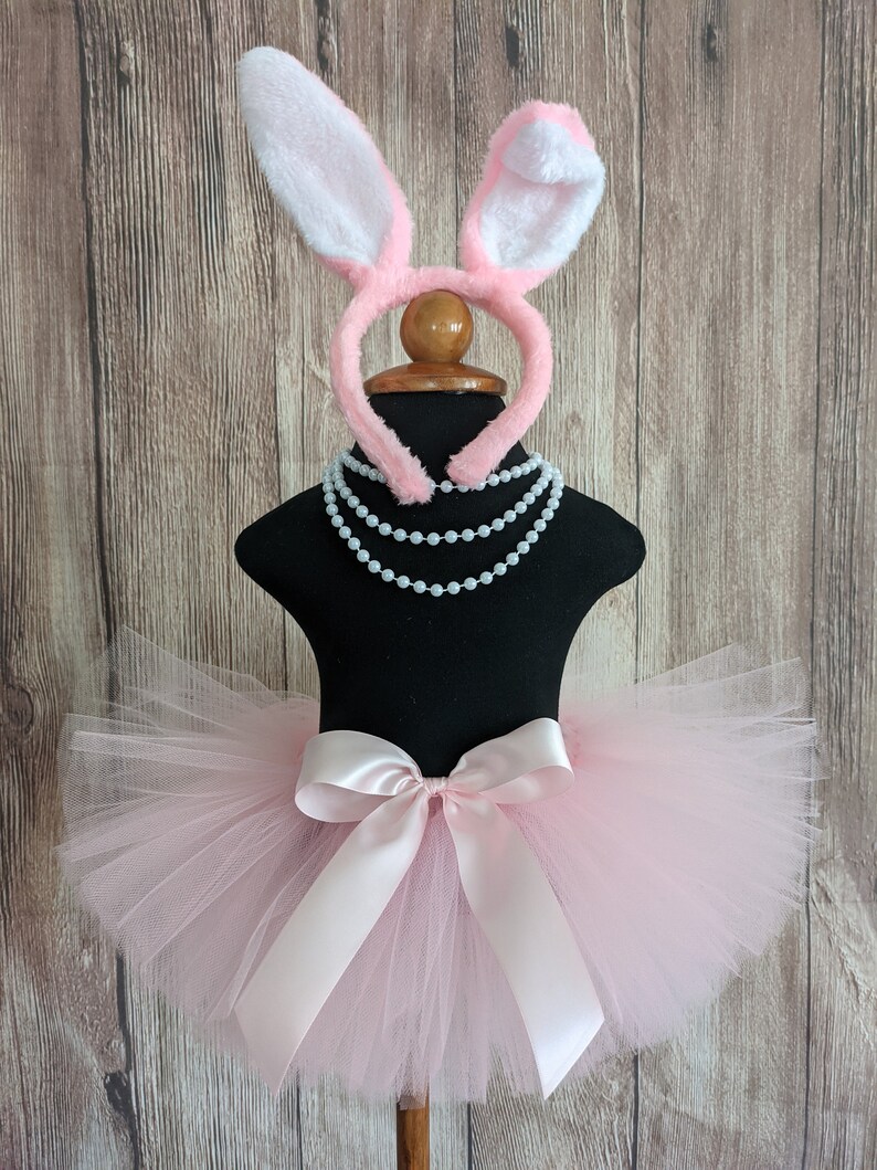 Pink Bunny Tutu Set Girls Easter Bunny Ears and Tail Pink Tutu | Etsy