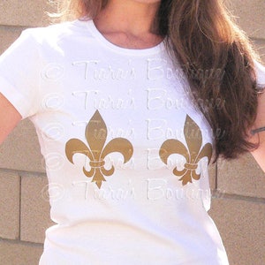 DIY Mardi Gras Shirt, DIY Fleur De Lis Bra Shirt, 1 Set Fleur De Lis ...