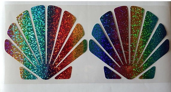 DIY Set of Seashell Bra, Iron-on Applique in Vinyl - Etsy