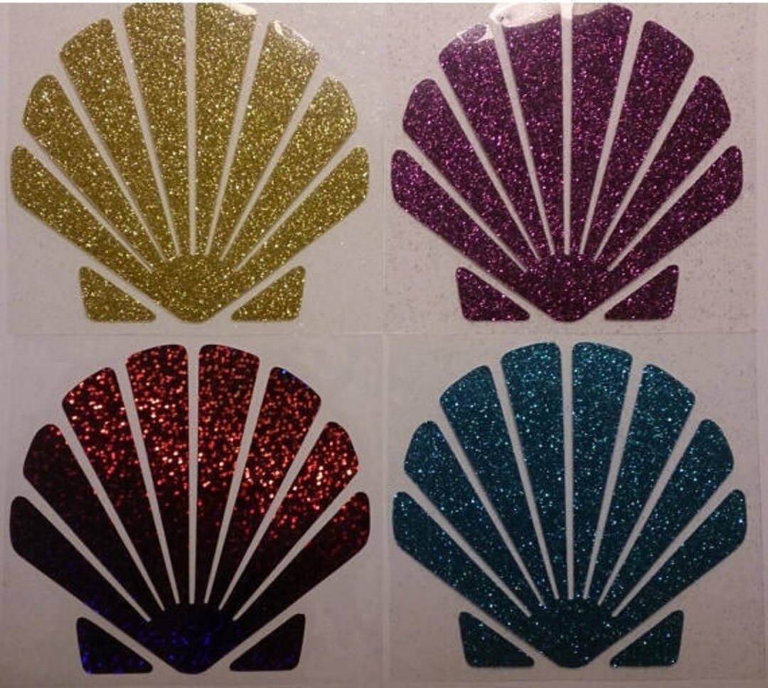 Diy Mermaid Mermaid Seashell Bra Glitter Vinyl, 1 Set Scalloped Sea ...