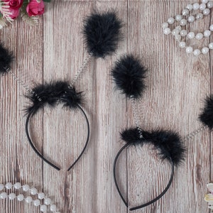 Black Feather Antenna Headband - Ladybug, Bumble Bee, Monarch Butterfly ...