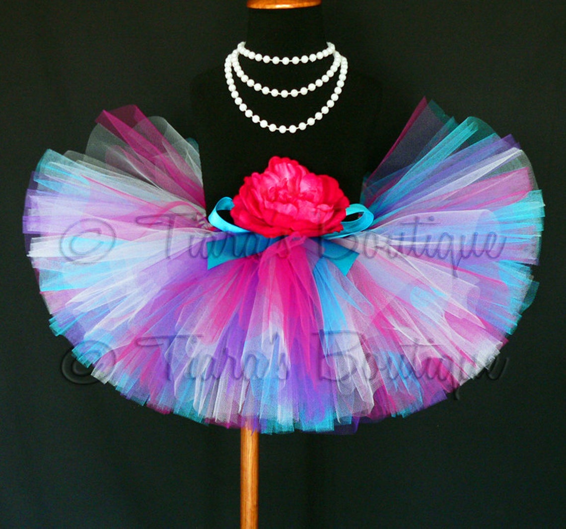 Girls Birthday Tutu for Baby and Toddlers in Hot Pink Blue - Etsy