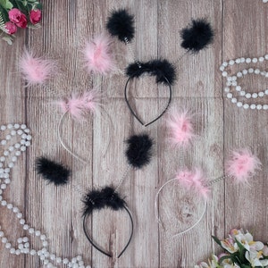 Black Feather Antenna Headband - Ladybug, Bumble Bee, Monarch Butterfly ...