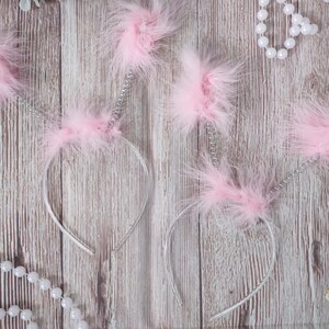 Pink Feather Antenna Headband - Ladybug, Bumble Bee, Monarch Butterfly ...