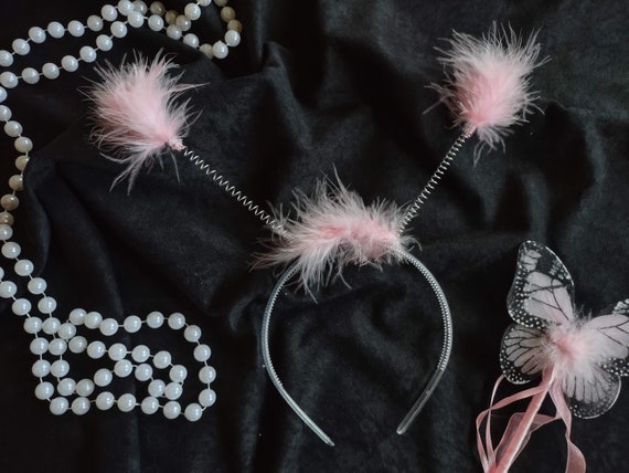 Pink Feather Antenna Headband Ladybug Bumble Bee Monarch - Etsy