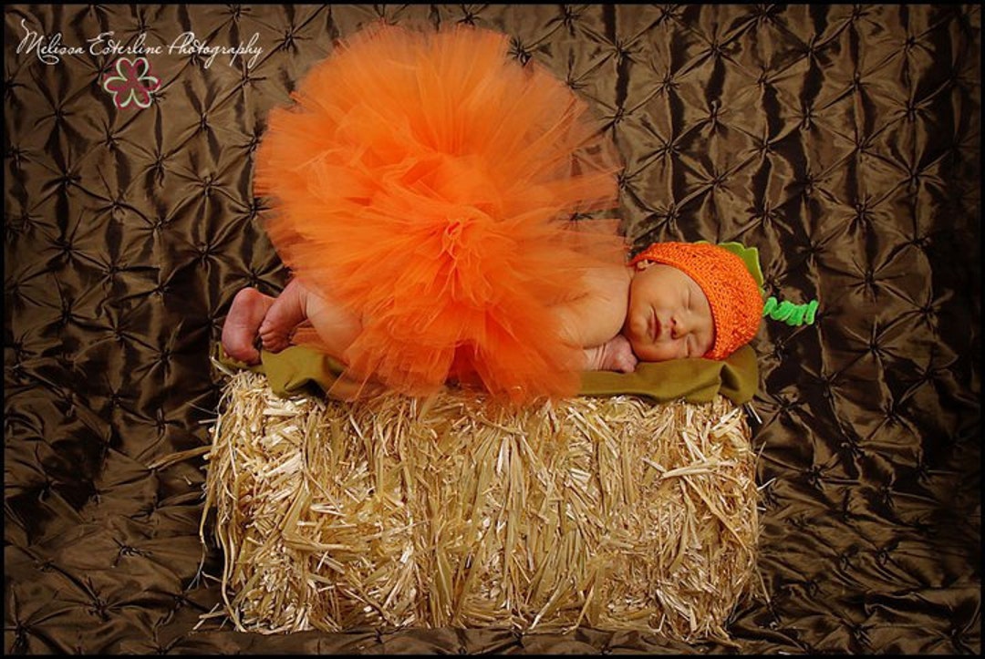 Pumpkin Tutu Costume Halloween Tutu Set Orange Tutu & Beanie READY TO ...