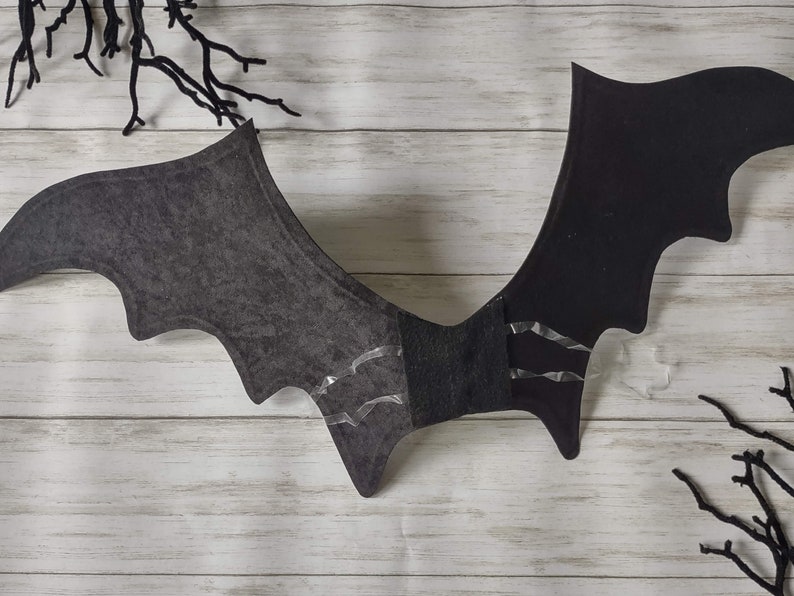 Halloween Costume Tutu & Wing Set - Black Bat Wings and Custom 11 ...