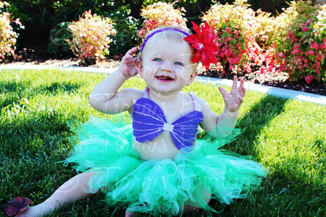 Girls Mermaid Tutu Set, Mermaid Tutu, Toddler Tutu Girls Tutu 8" Pixie ...