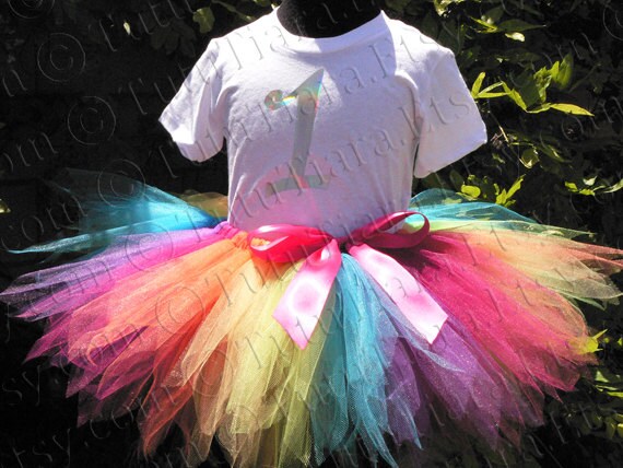 Rainbow Tutu Custom Sewn Pixie Tutu Aura A Magical | Etsy