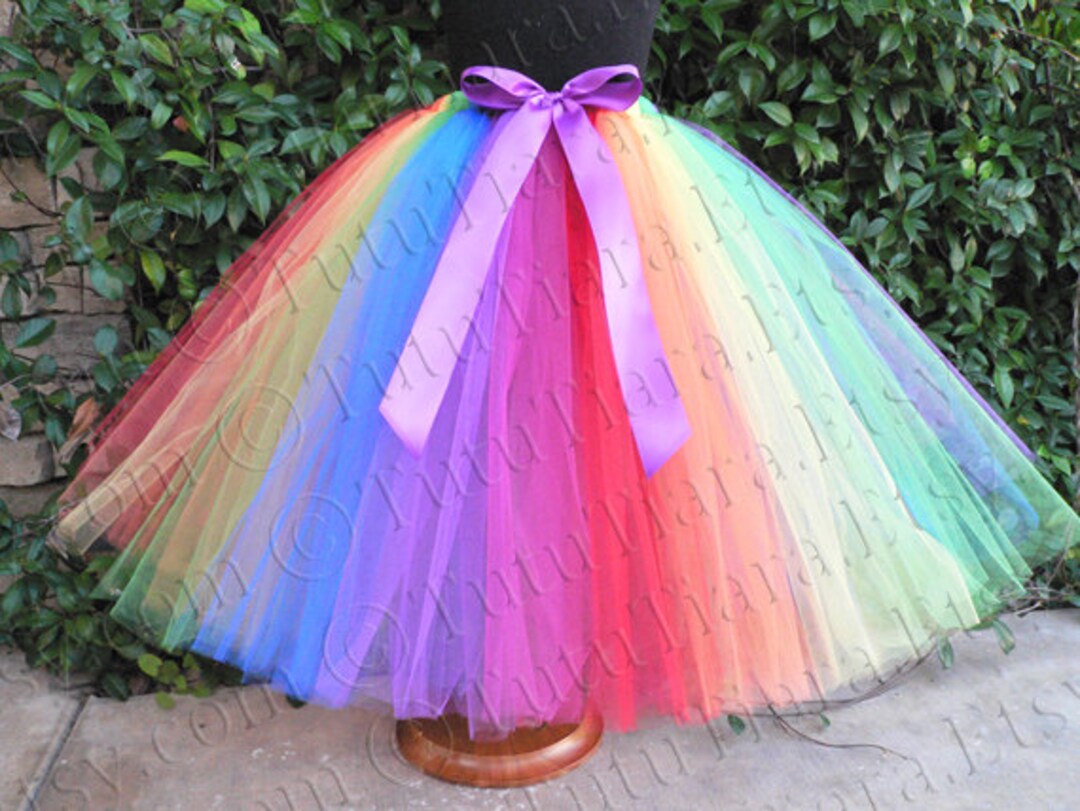 Rainbow Tutu, Flower Girl Tutu, Wedding Tutu, Birthday Tutu, Girls Tutu ...