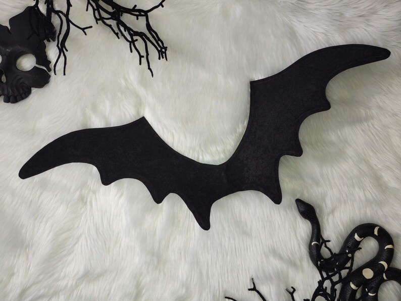 Halloween Costume Tutu & Wing Set - Black Bat Wings and Custom 11 ...