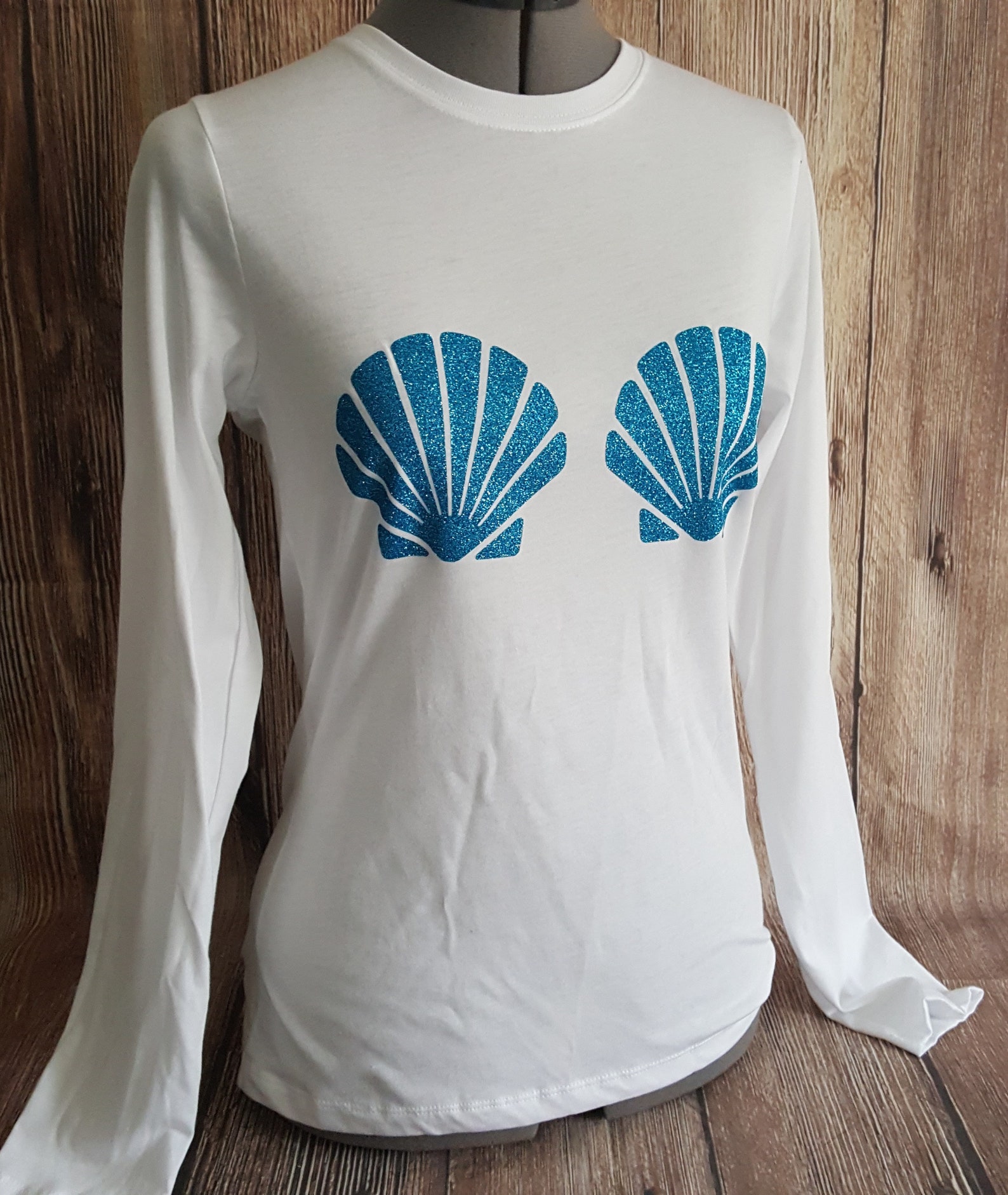 Diy Mermaid Mermaid Seashell Bra Glitter Vinyl, 1 Set Scalloped Sea ...