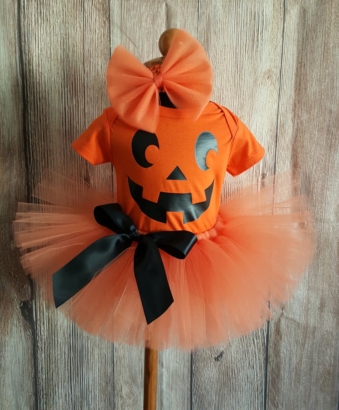 Jack O' Lantern Costume Halloween Pumpkin Tutu Shirt Set - Orange Tutu ...