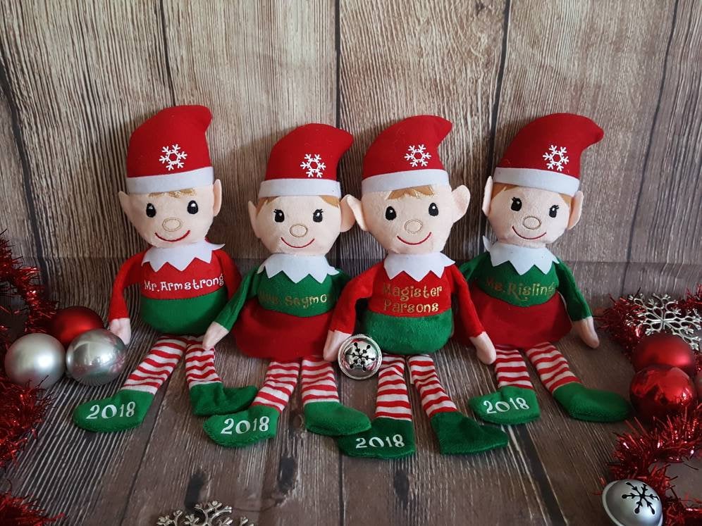 5 Personalized Elf Toys Elf Plush With Name Custom - Etsy