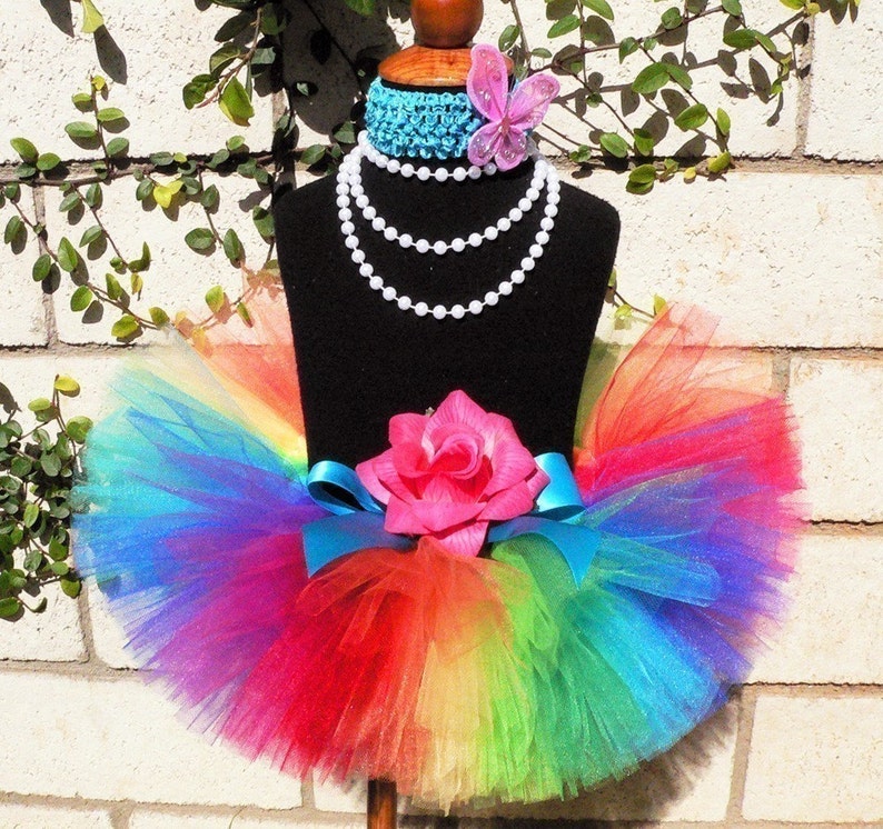 Girls Tutu Rainbow Birthday Tutu Imagine Sewn 8 - Etsy