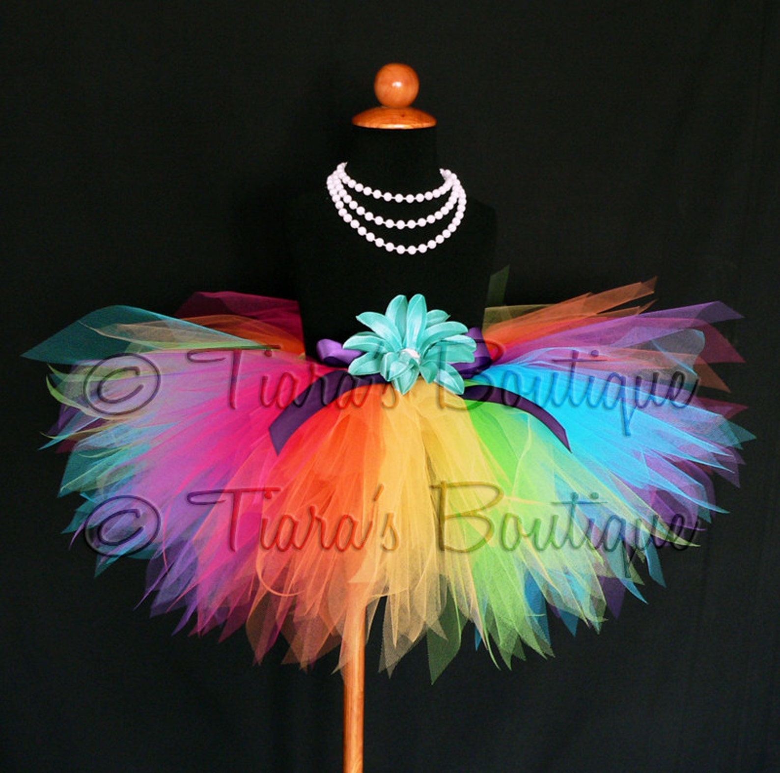 Girls Birthday Tutu Rainbow Tutu Custom Sewn 11'' - Etsy