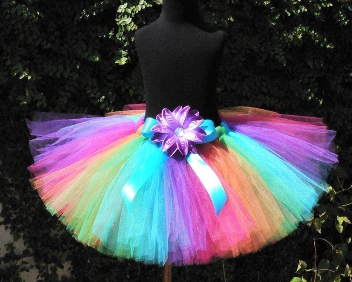 Rainbow Splash Custom Sewn 10 Tutu Includes a | Etsy