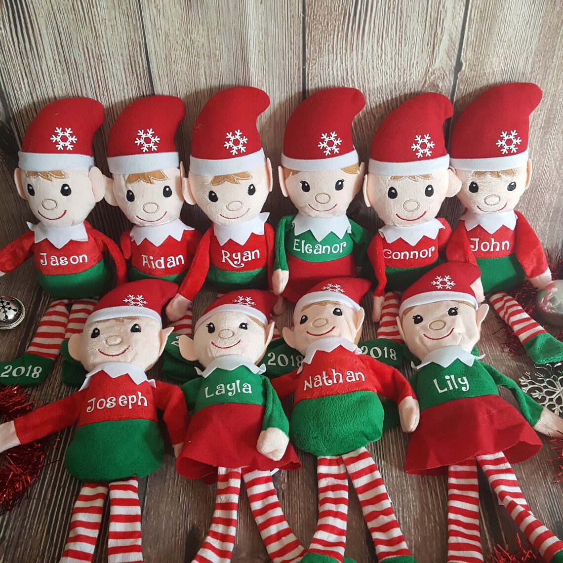 5 Personalized Elf Toys Elf Plush With Name Custom - Etsy