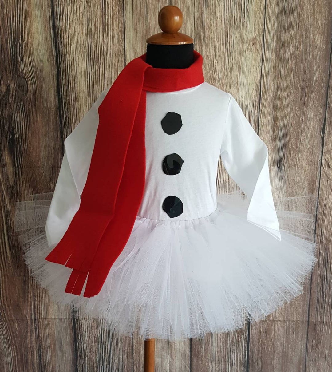 Snowman Tutu Set, Girls Snowman Tutu Costume, Long Sleeved Shirt and ...