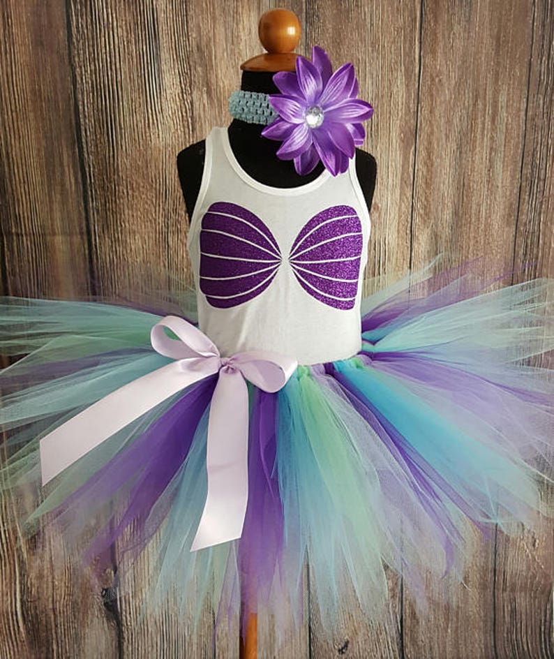 Mermaid Shirt Purple Glitter Mermaid Seashell Bra Racerback - Etsy