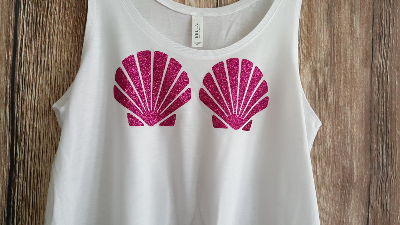 Diy Mermaid Mermaid Seashell Bra Glitter Vinyl, 1 Set Scalloped Sea ...