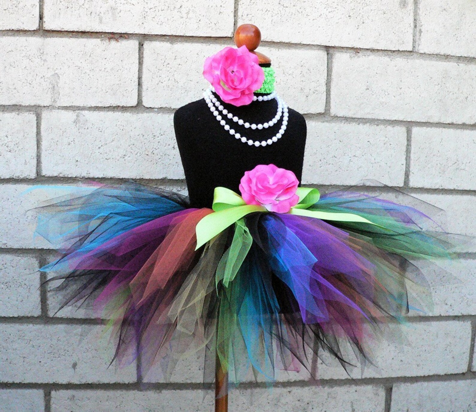 Tutu Girls Tutu Birthday Tutu Black With Neon Rainbow - Etsy