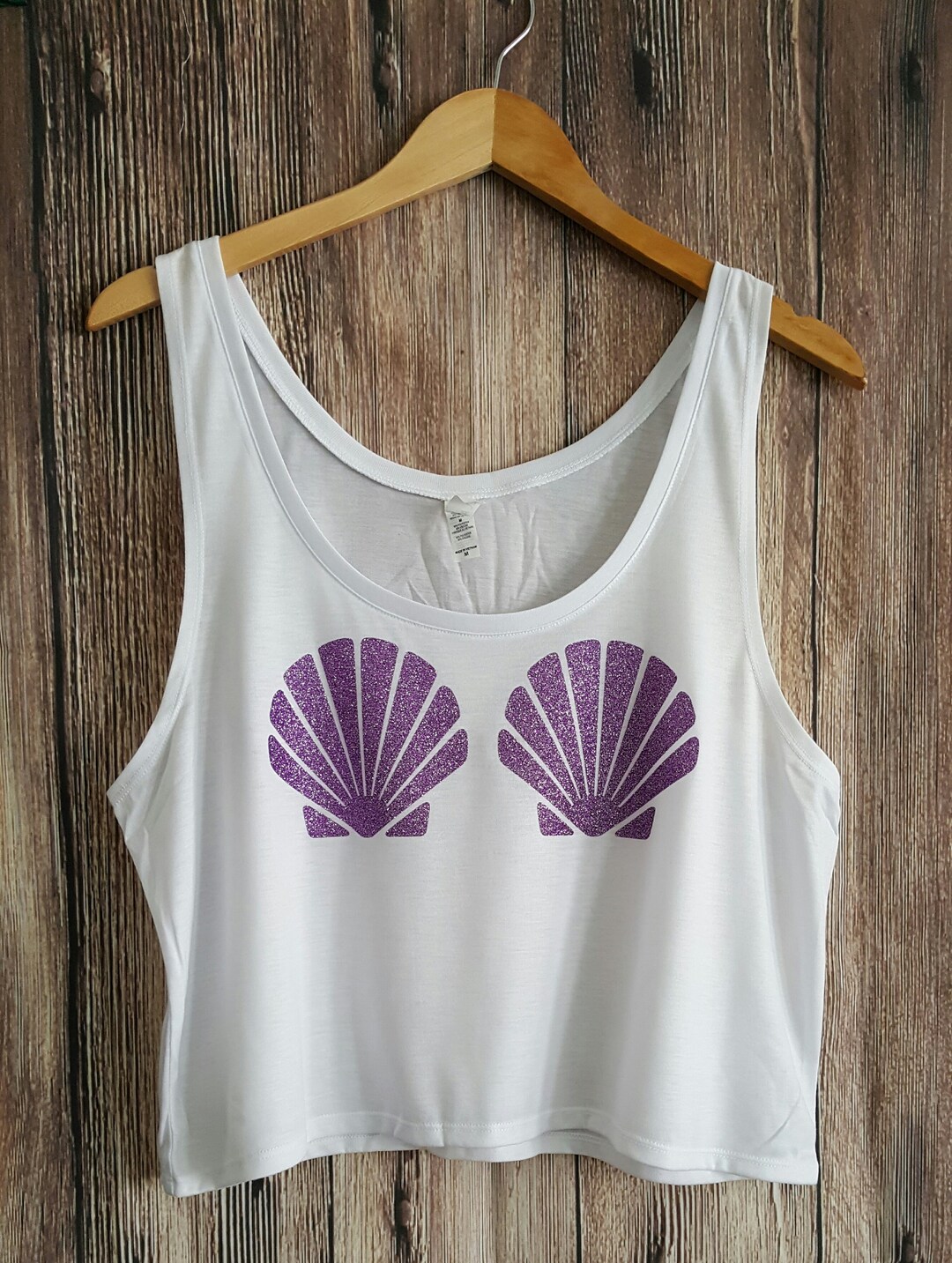 Mermaid Shirt, Seashell Sea Shell Shirt, Lavender Glitter, Lavender ...