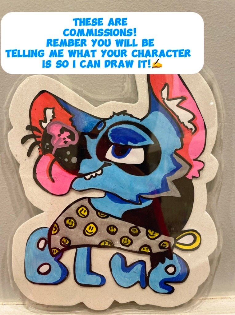 Custom Fursuit Badges Hand Drawn - Etsy