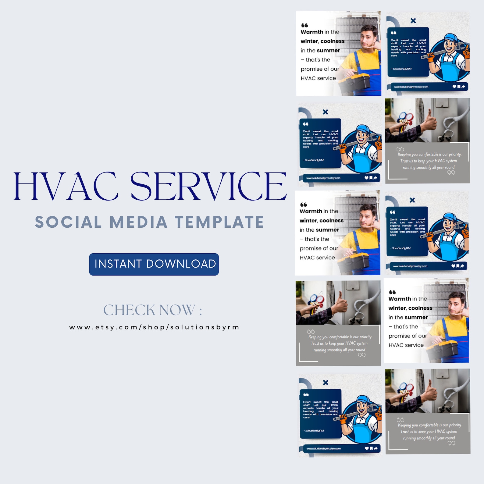 Social Media Post for HVAC, Hvac Business Marketing, Canva Editable ...