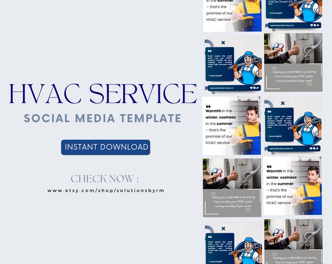 Social Media Post for HVAC, Hvac Business Marketing, Canva Editable ...