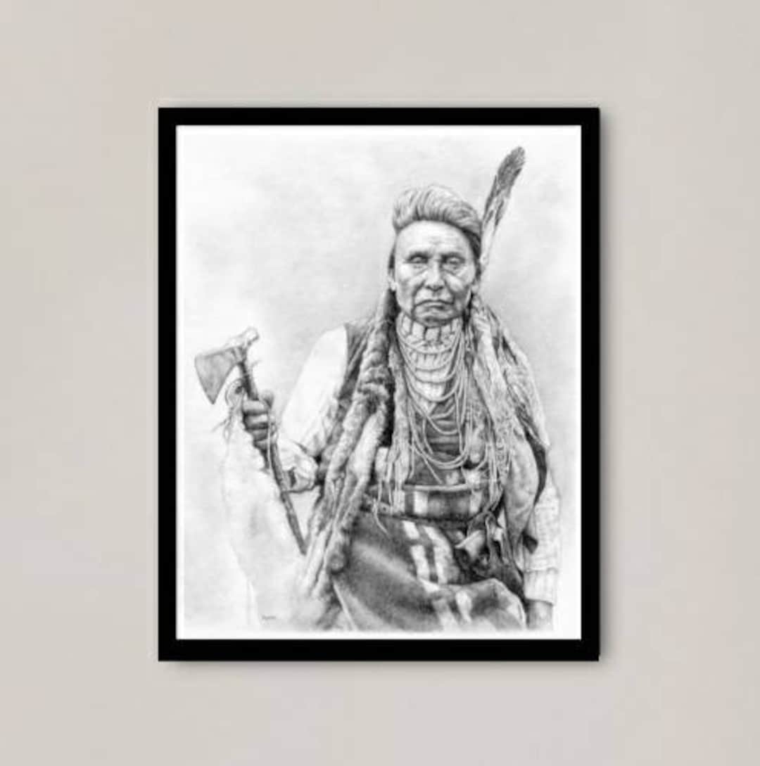 Chief Joseph - Native American Indian, Instant Download, Digital Art ...