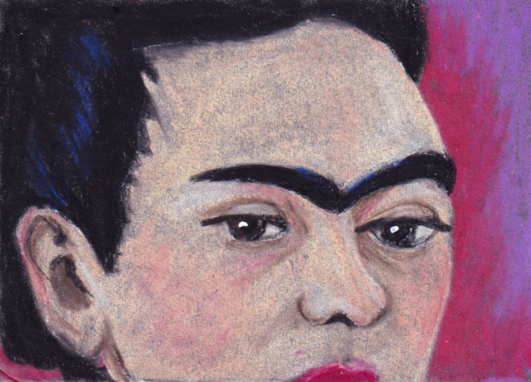 Portrait of Frida Blank Greeting Card - Etsy