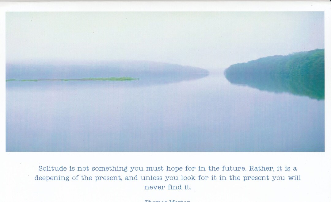 Solitude Large Card With Quote - Etsy