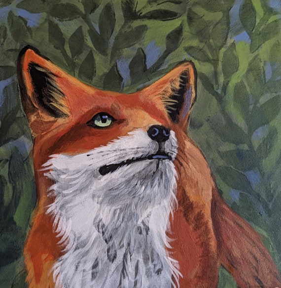 Poppy the Fox From Flower Fox Series Blank Card | Etsy